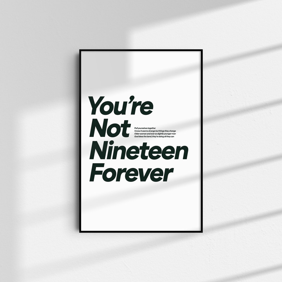 The Courteeners 'not Nineteen Forever' Lyrics Print (digital Download ...