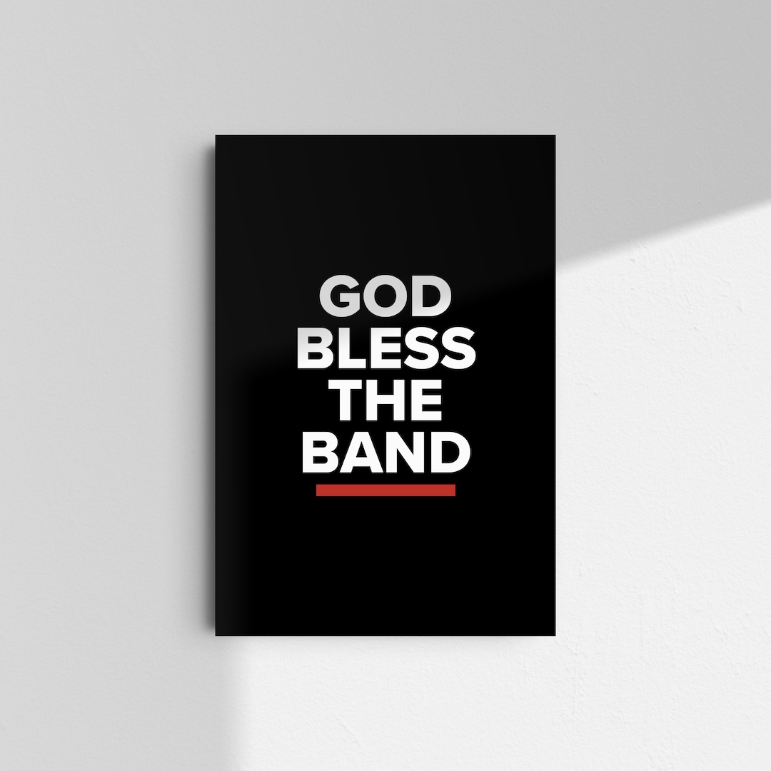 The Courteeners God Bless the Band Wall Art Typography Music Poster ...