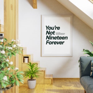 The Courteeners 'not Nineteen Forever' Lyrics Print (digital Download ...