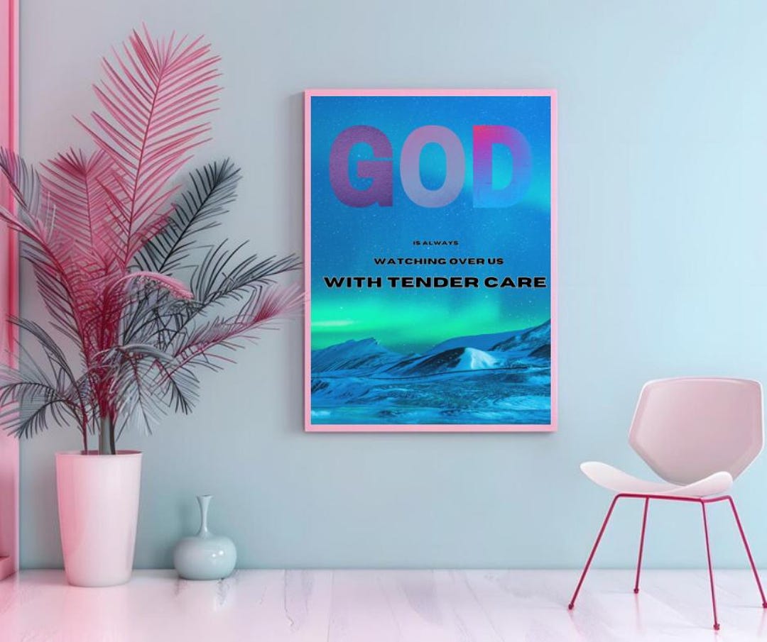 God is Watching Art | Minimalist Christian Print (digital Download) - Etsy