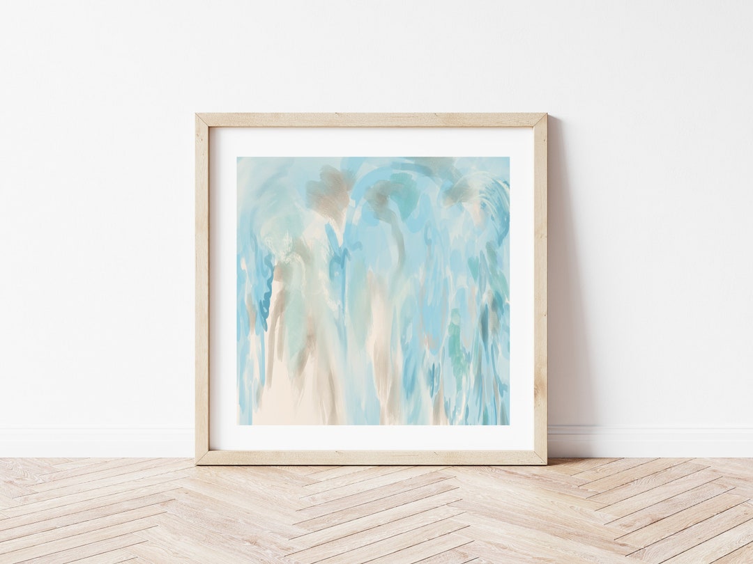 Abstract Digital Printable Art Blue Watercolour - Etsy