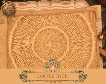 10 Sheets Coffee Dyed Pattern Paper Assortment With Inked Edges Effect ...