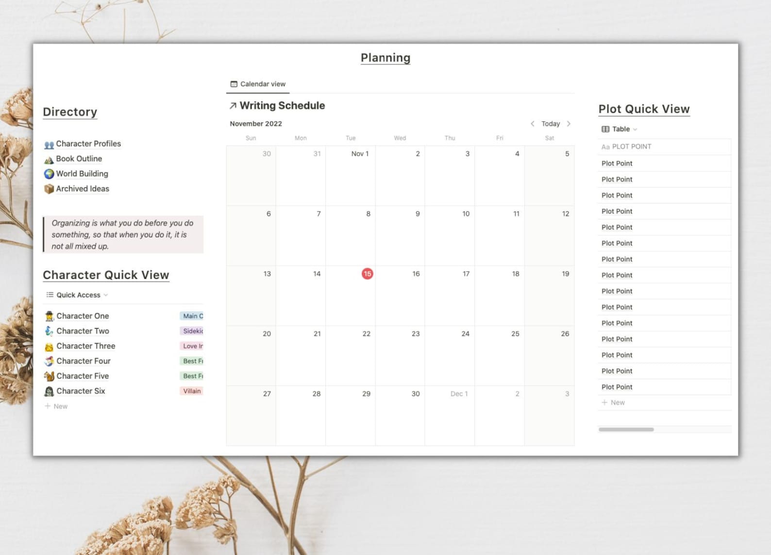 Complete Novel Planner - Novel Notion Template - Novel Outline - Novel ...