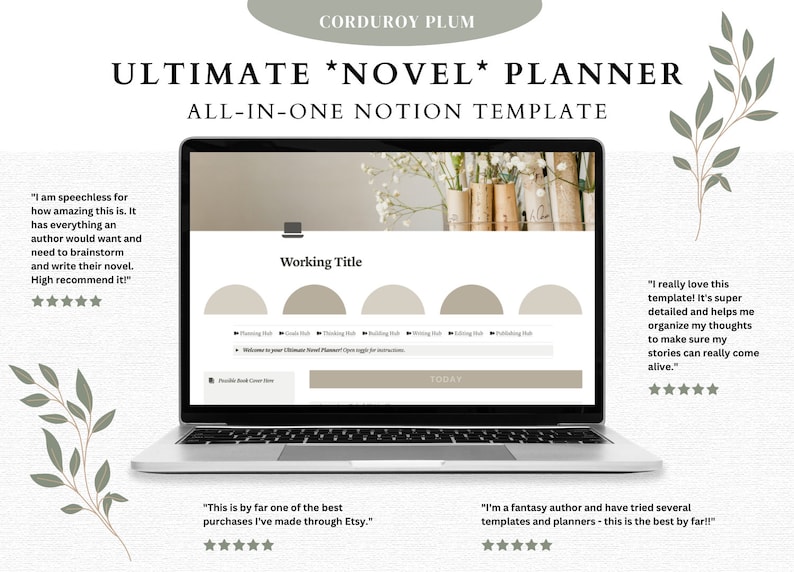 The Ultimate Novel Planner, Notion Template for Writers - Etsy