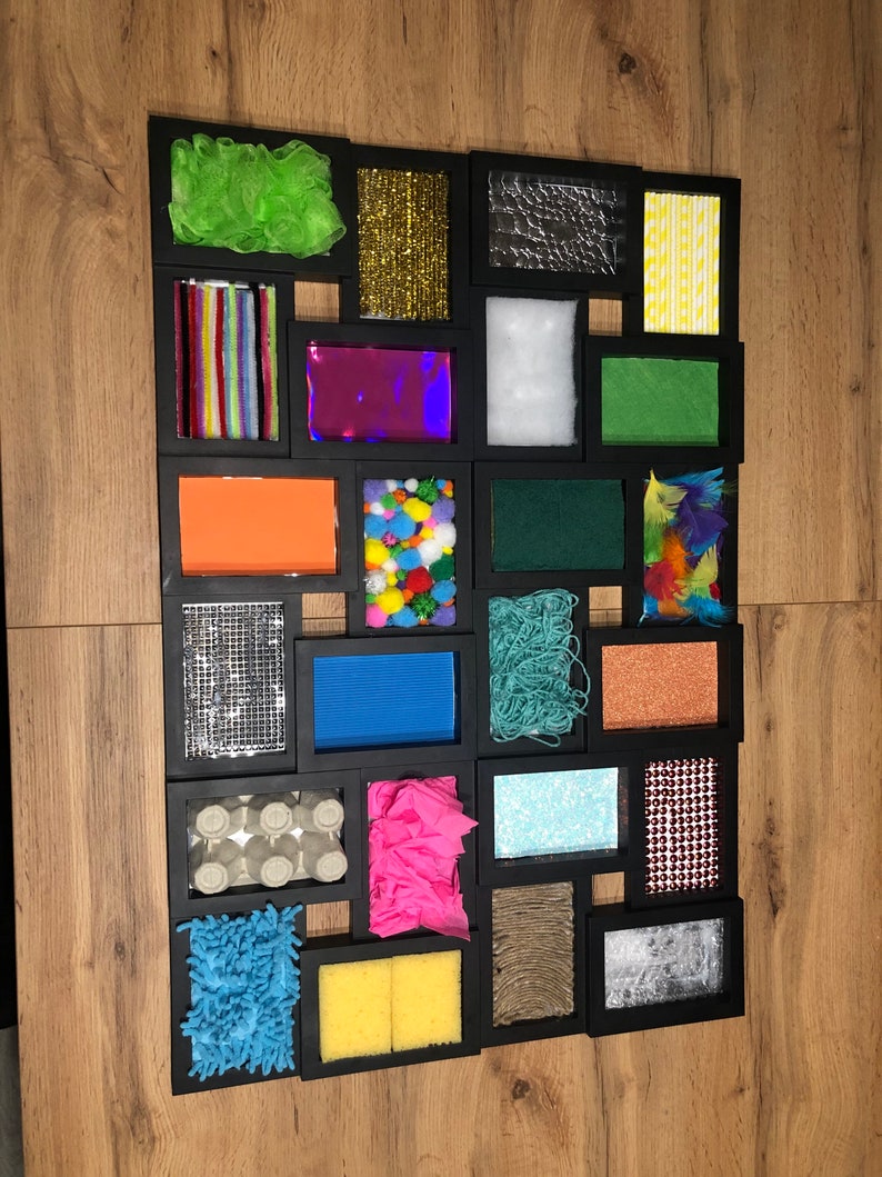 Tableau d'activité de toucher sensoriel / développement du toucher de l ...