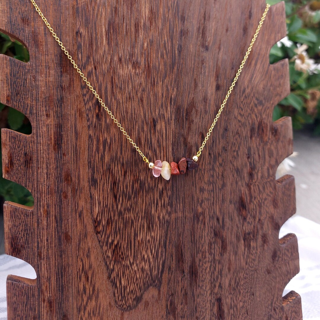 Handmade SCORPIO Custom Crystal Chip Necklace, Healing Crystal ...