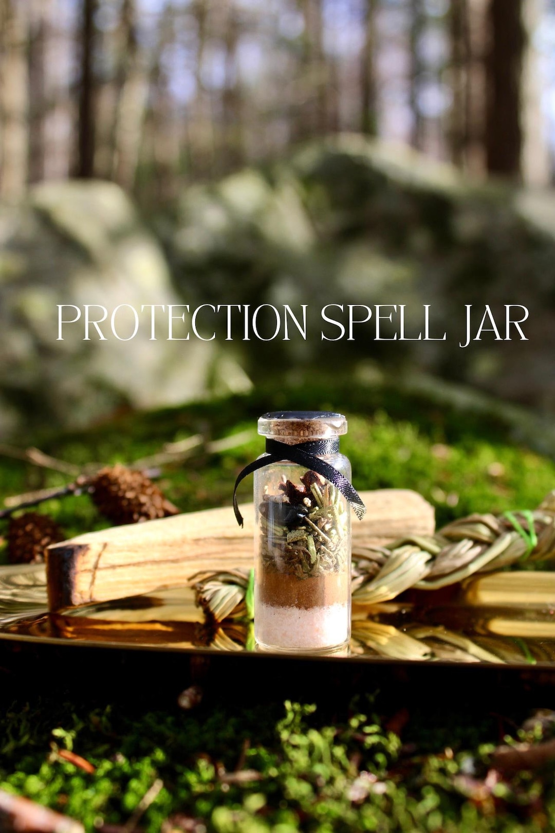 Protection Spell Jar: Banish Negativity, Shielding Energy Charm ...
