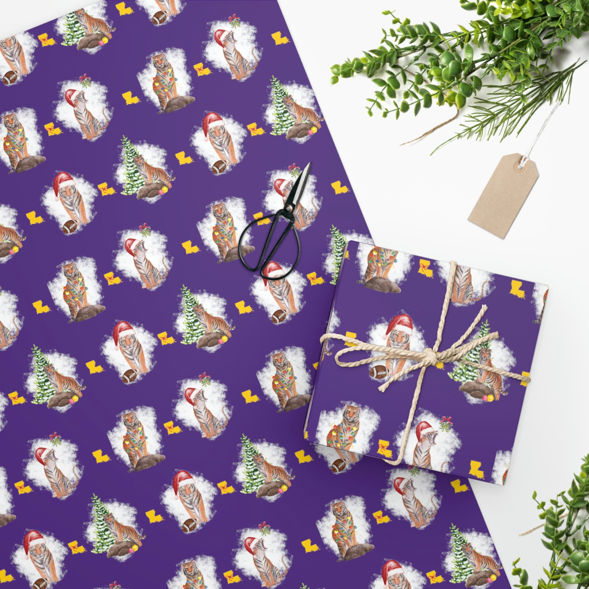 Gift Wrap: LSU Tiger Wrapping Paper - Etsy