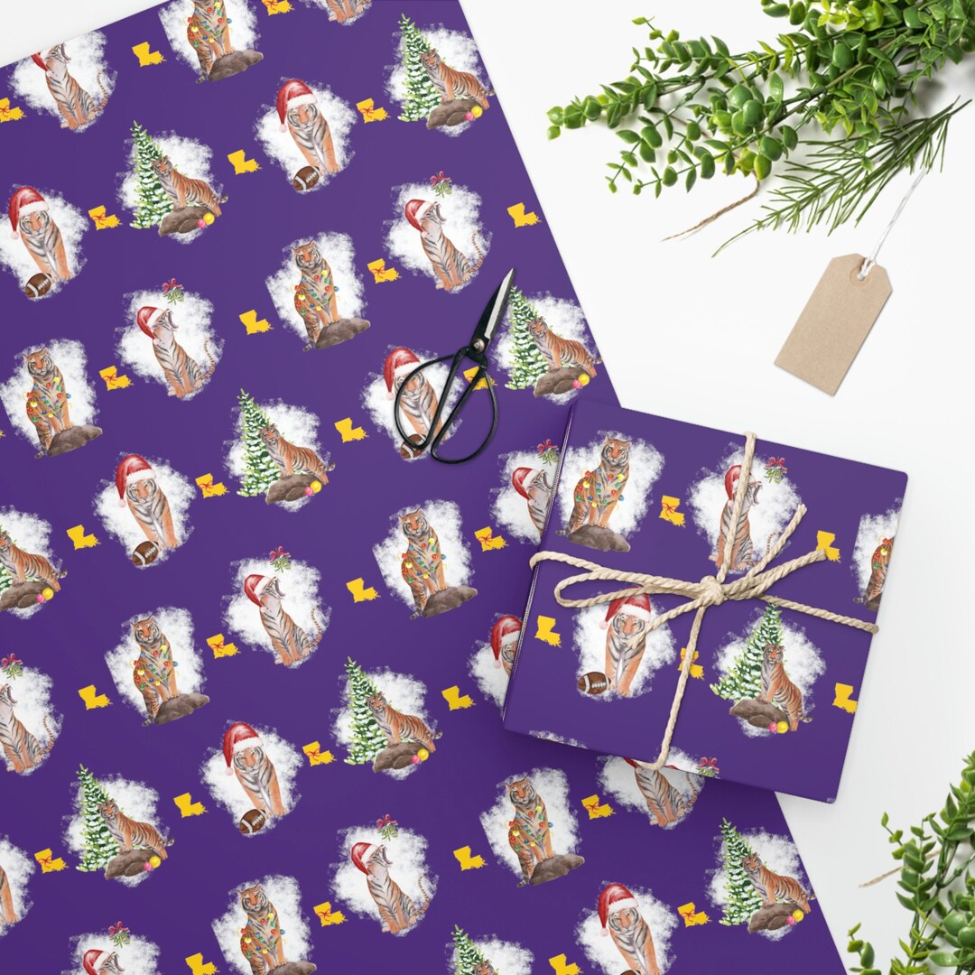 Gift Wrap: LSU Tiger Wrapping Paper - Etsy