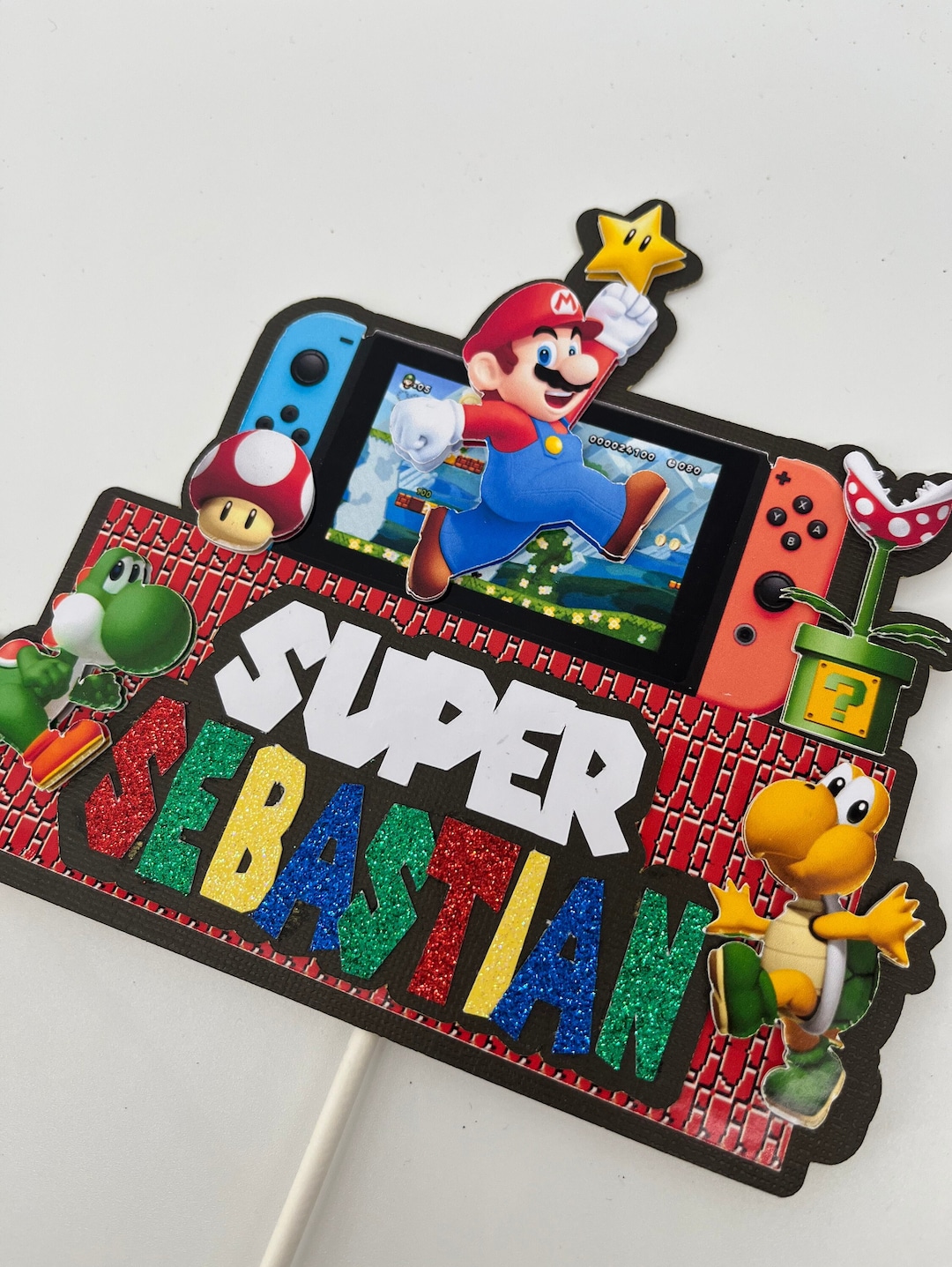 3D Cake Topper de Mario Bross para pastel de cumpleaños. Artículo para ...