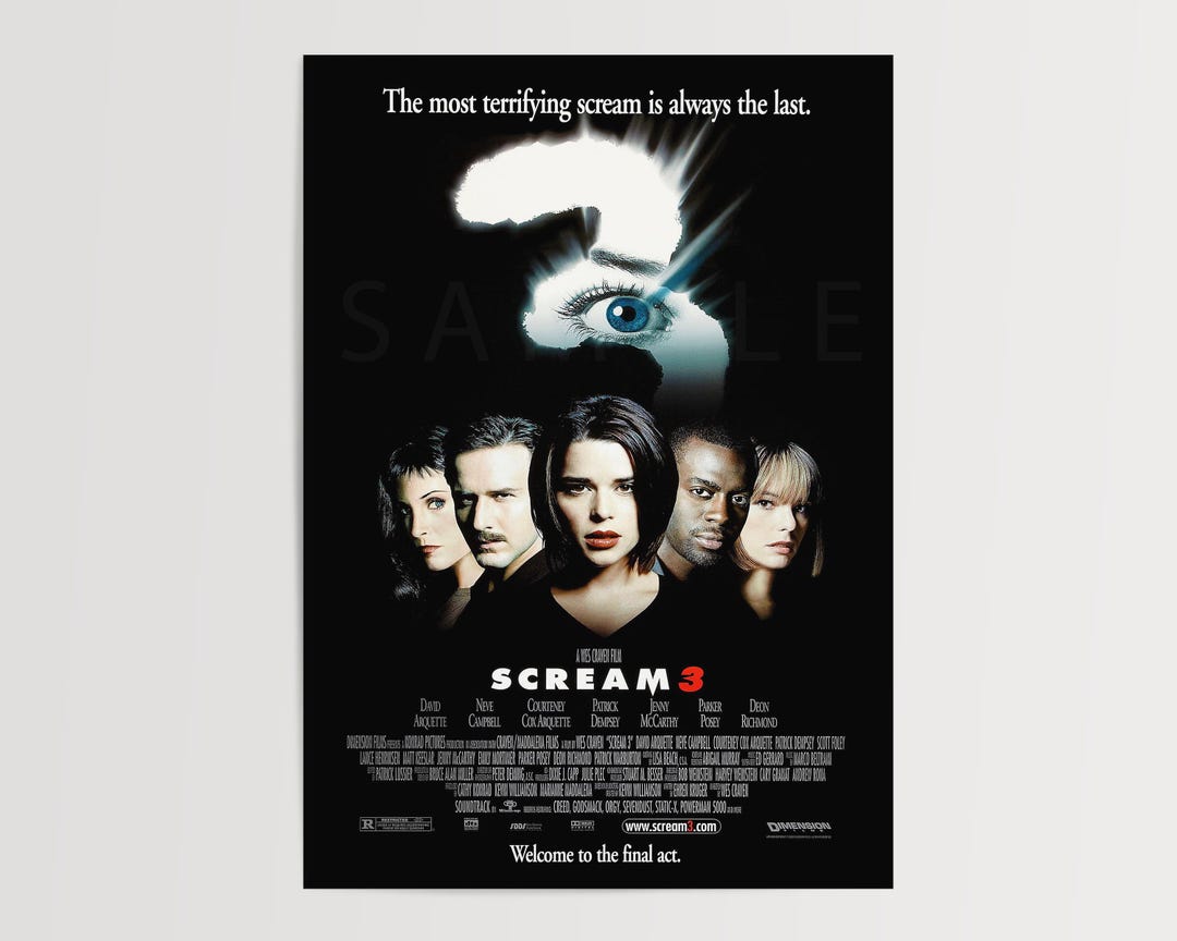 Scream 3 Horror Movie Poster Print A4 A3 BUY 2 GET 1 FREE - Etsy