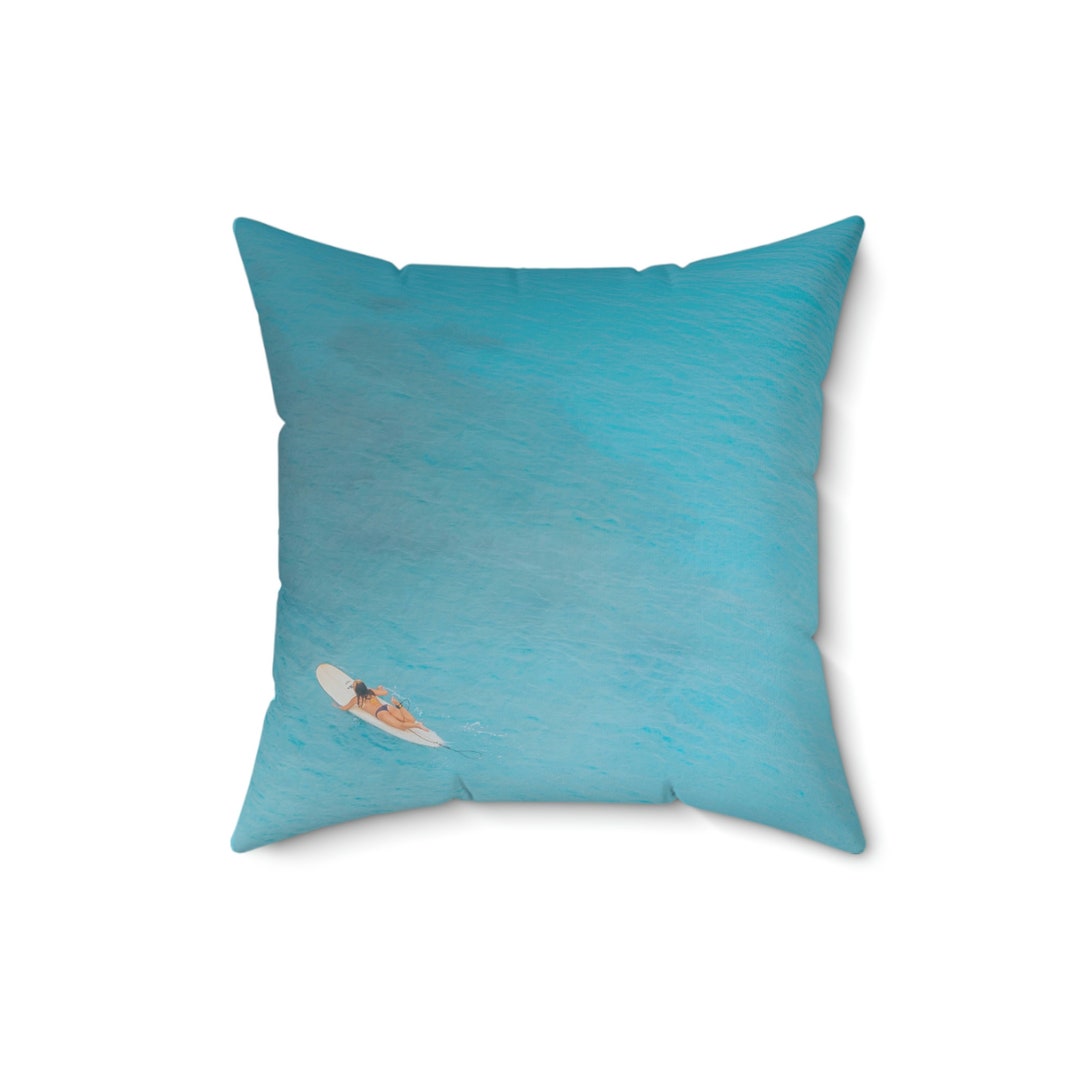 Surfer Girl Pillow: Coastal Beach House Decor - Etsy