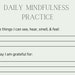 Daily Mindfulness Practice Tracker - Etsy
