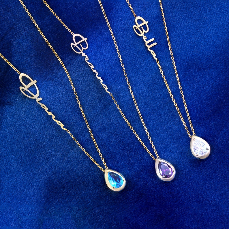 Custom Personalized Diamond Birthstone April Gemstone - Etsy