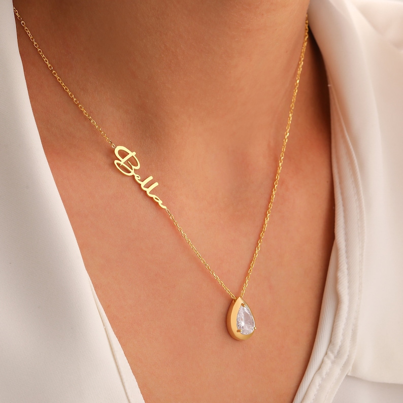 Custom Personalized Diamond Birthstone April Gemstone - Etsy