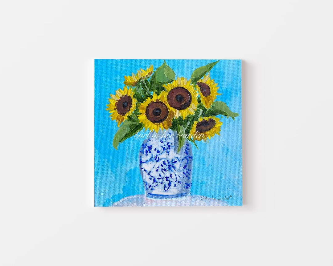 Sunflower Prints Sunflower Art Painting Instant Download Art Printable ...