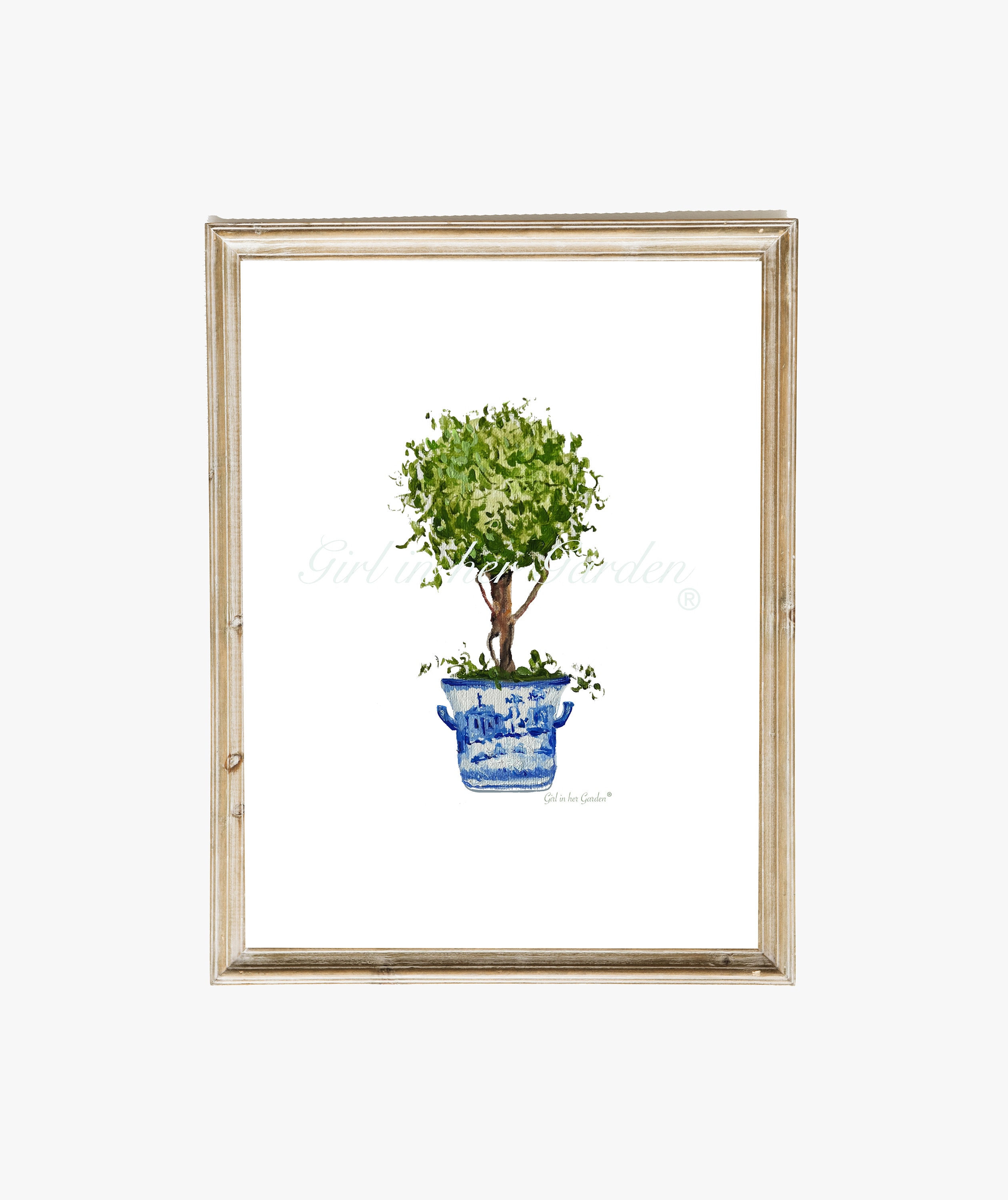 Preppy Wall Art Topiary Printable Wall Art Ginger Jar Topiary ...