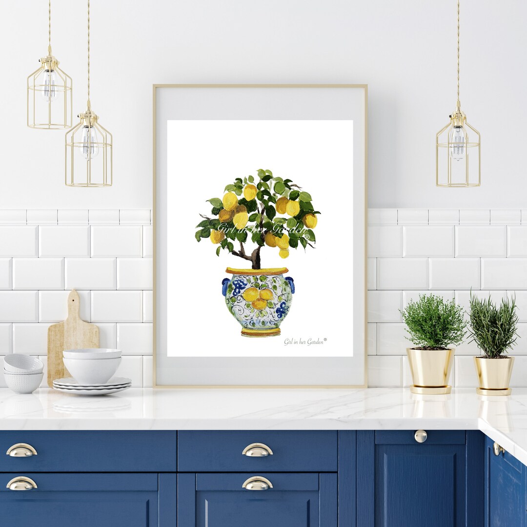 Lemon Printable Art Lemon Tree Print Kitchen Wall Art Printable Wall ...