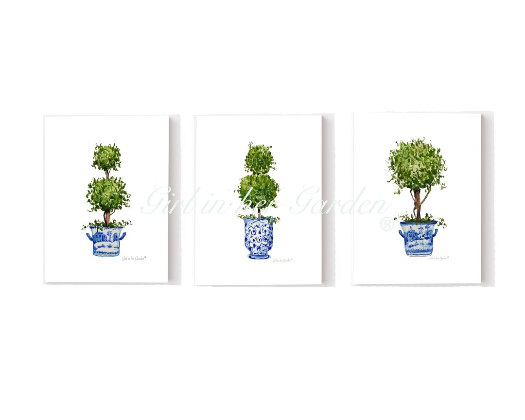 Botanical Print Set of 3 Wall Art Cute Wall Decor Printable Wall Decor ...