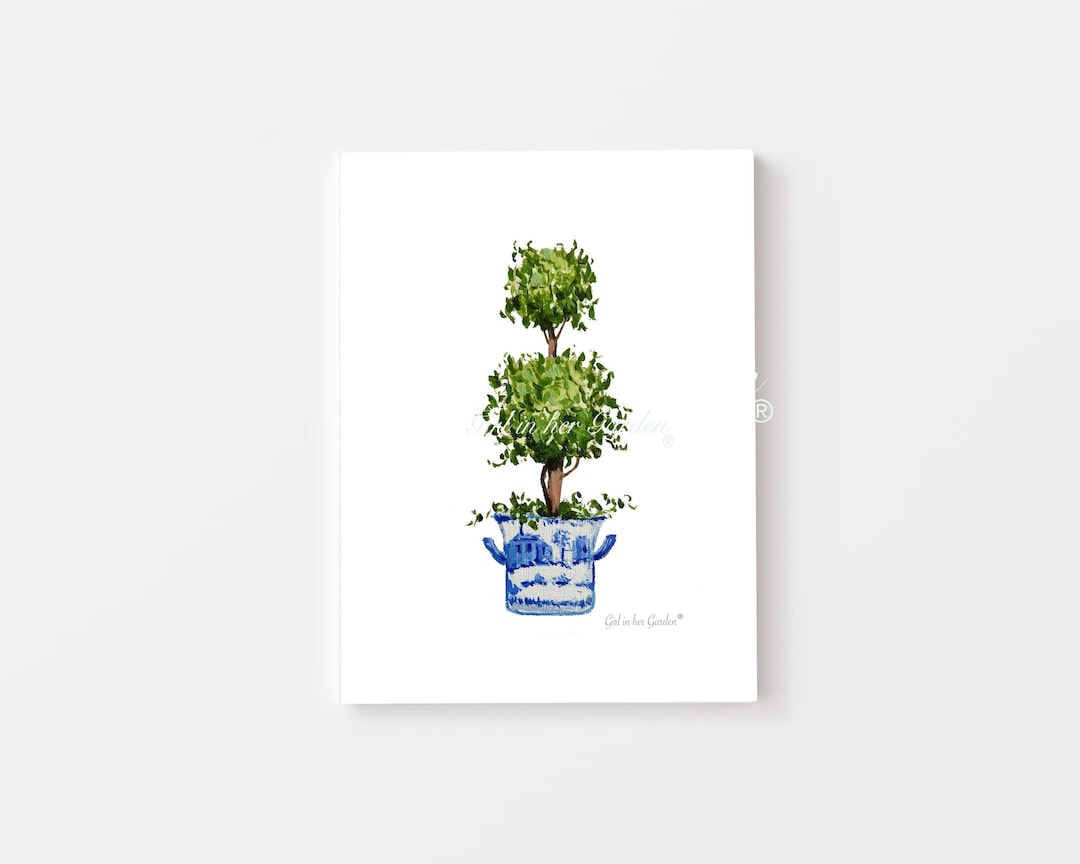 Preppy Wall Art Topiary Printable Wall Art Ginger Jar Topiary ...