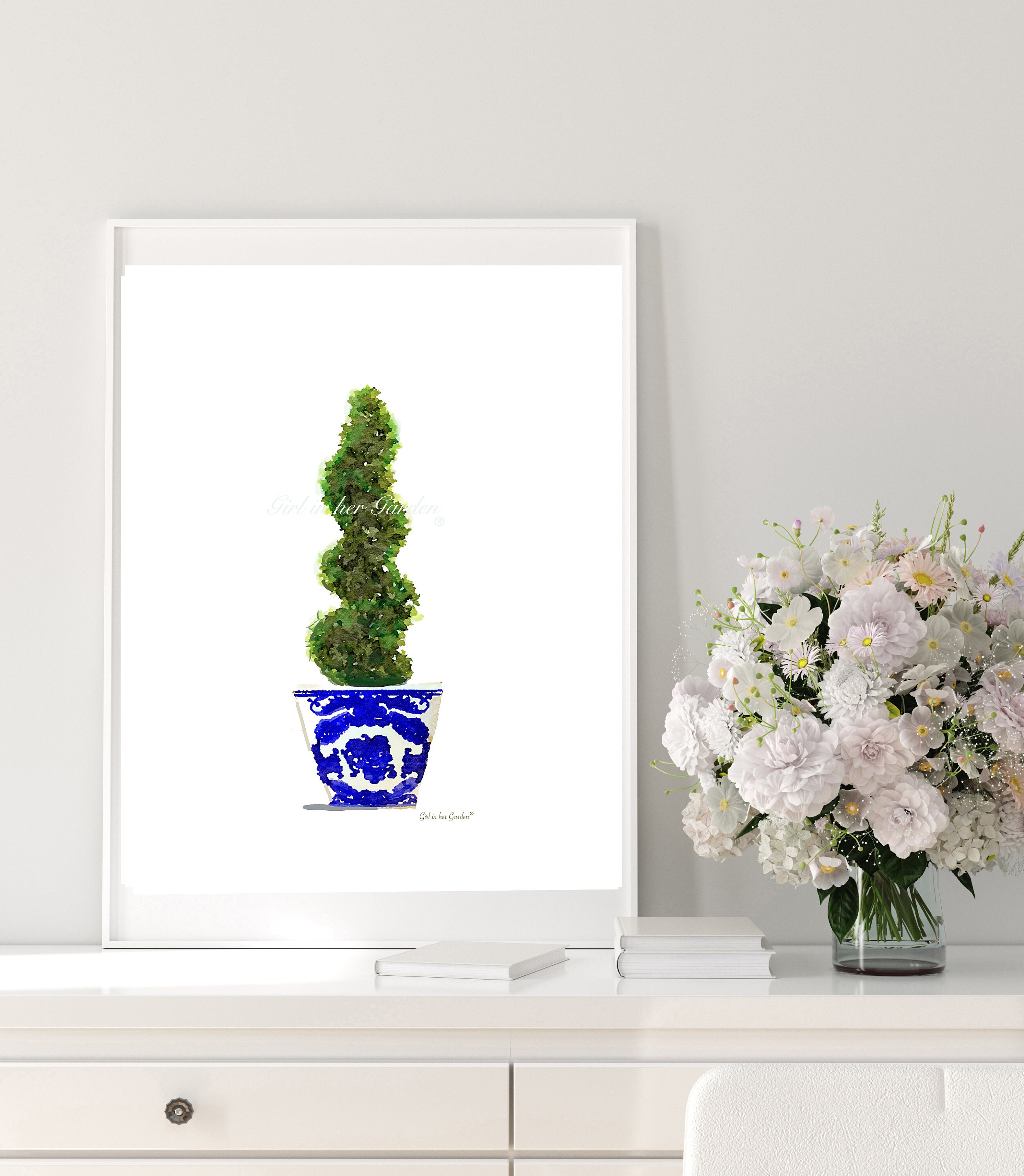 Trendy Wall Art Prints Topiary Printable Wall Art Botanical Prints ...