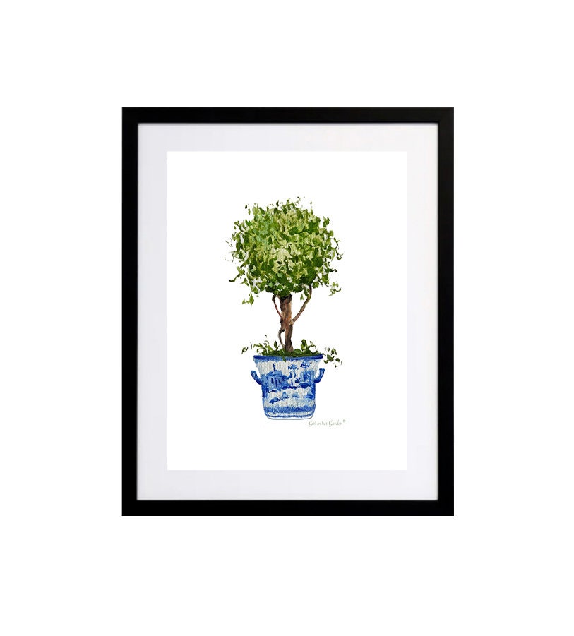Preppy Wall Art Topiary Printable Wall Art Ginger Jar Topiary ...