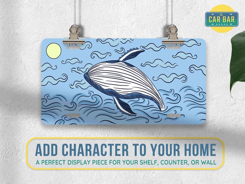 Whale License Plate, Humpback Whale Accessories for Women, Ocean Gifts ...