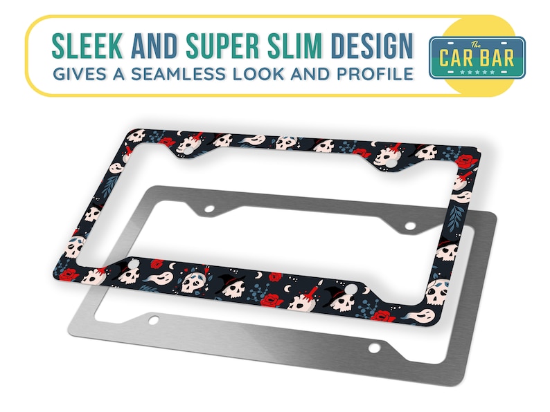Skeleton License Plate Frame Halloween License Plate Cover - Etsy
