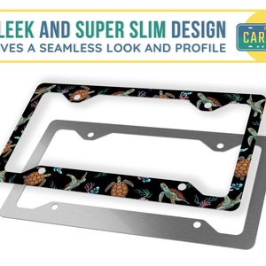 Sea Turtle License Plate Frame, Cute Turtle Gifts, Ocean License Plate ...