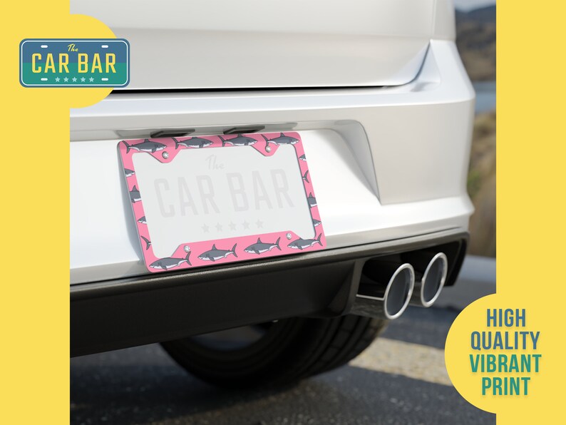 Shark License Plate Frame Cute Shark Lover Gift Great White - Etsy