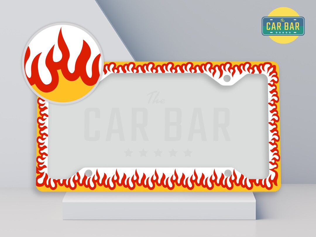 Fire Flame License Plate Frame Car Accessories for Men & - Etsy