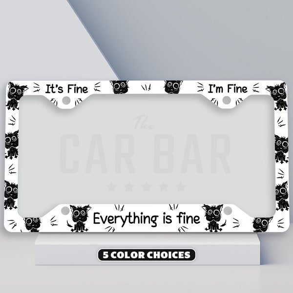 License Plate Cover Cat - Etsy