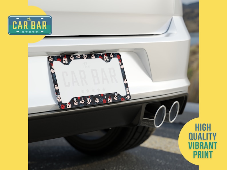 Skeleton License Plate Frame Halloween License Plate Cover - Etsy