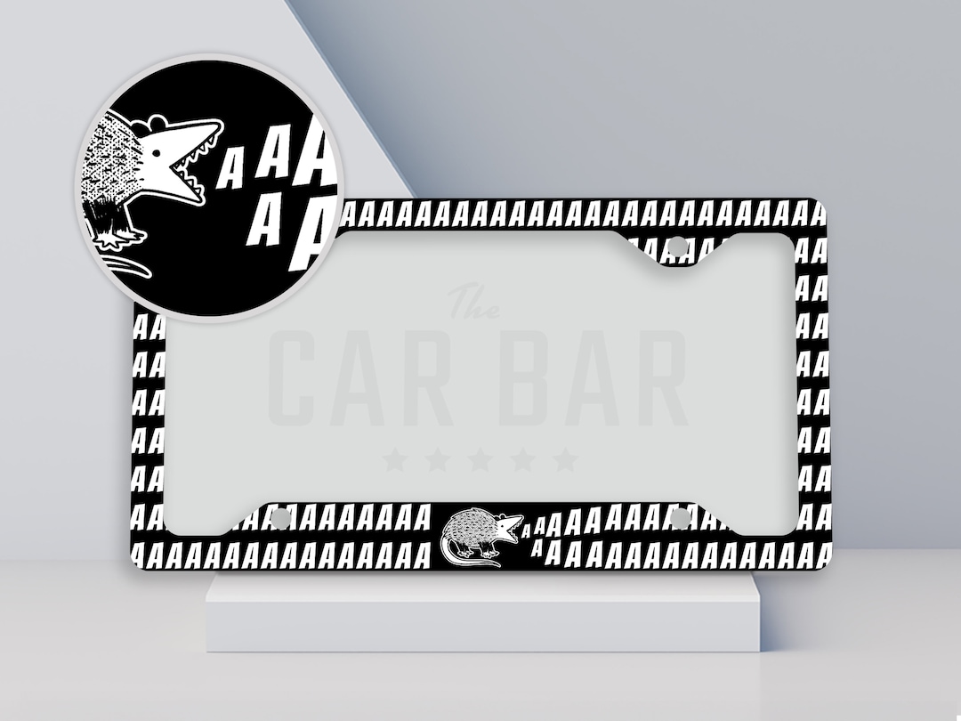 Opossum License Plate Frame, Possum Plate Cover, Opossum Car Decor ...