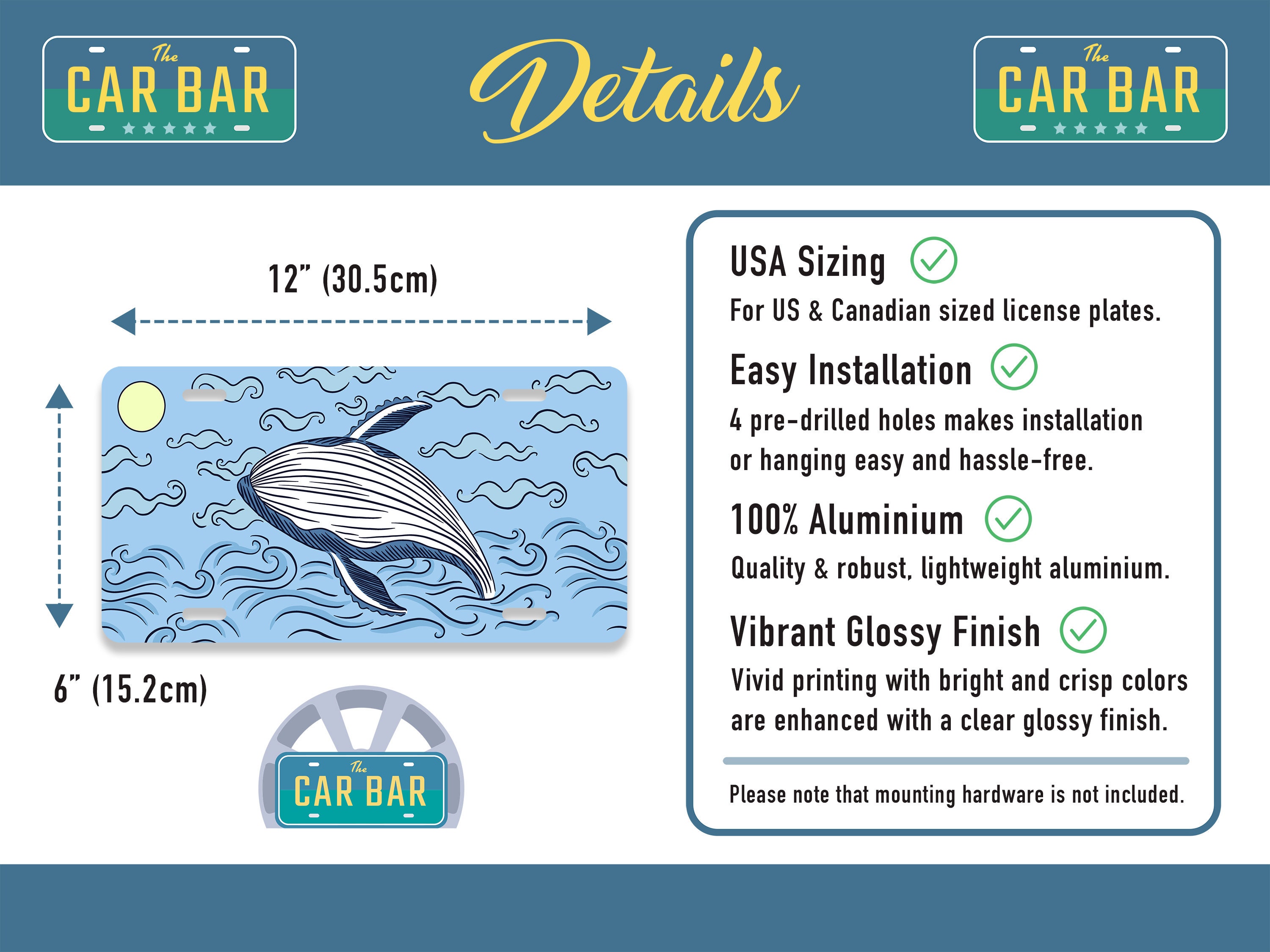 Whale License Plate, Humpback Whale Accessories for Women, Ocean Gifts ...