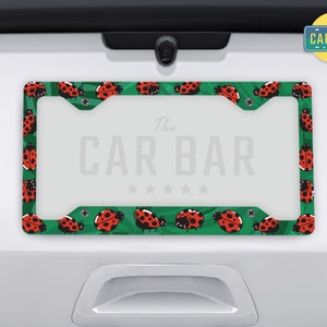 Ladybug License Plate Frame, Cute Car Accessories for Women, Insects ...
