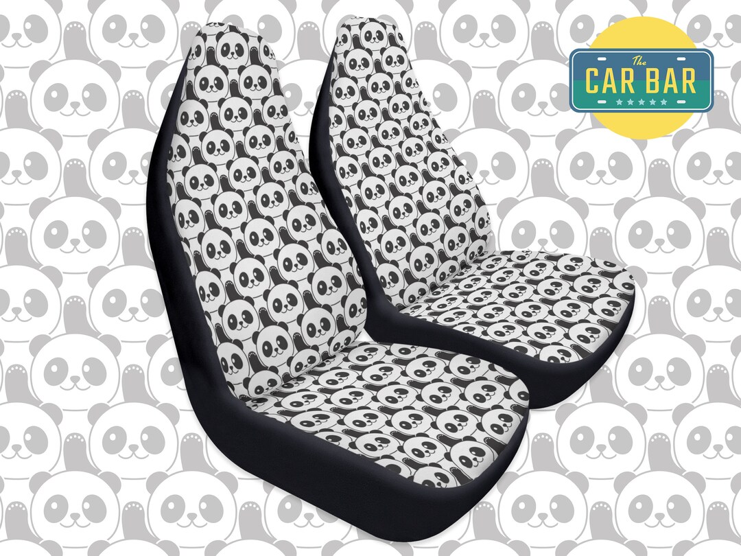 Panda Kawaii Car Seat Covers, Cute Car Accessories for Women, Panda ...