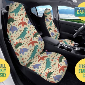 Dinosaurs Car Seat Covers, Cute Dino Car Accessories for Men and Women ...