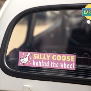 Silly Goose Sticker, Funny Meme Bumper Sticker, Cute Gen Z Car Decal ...