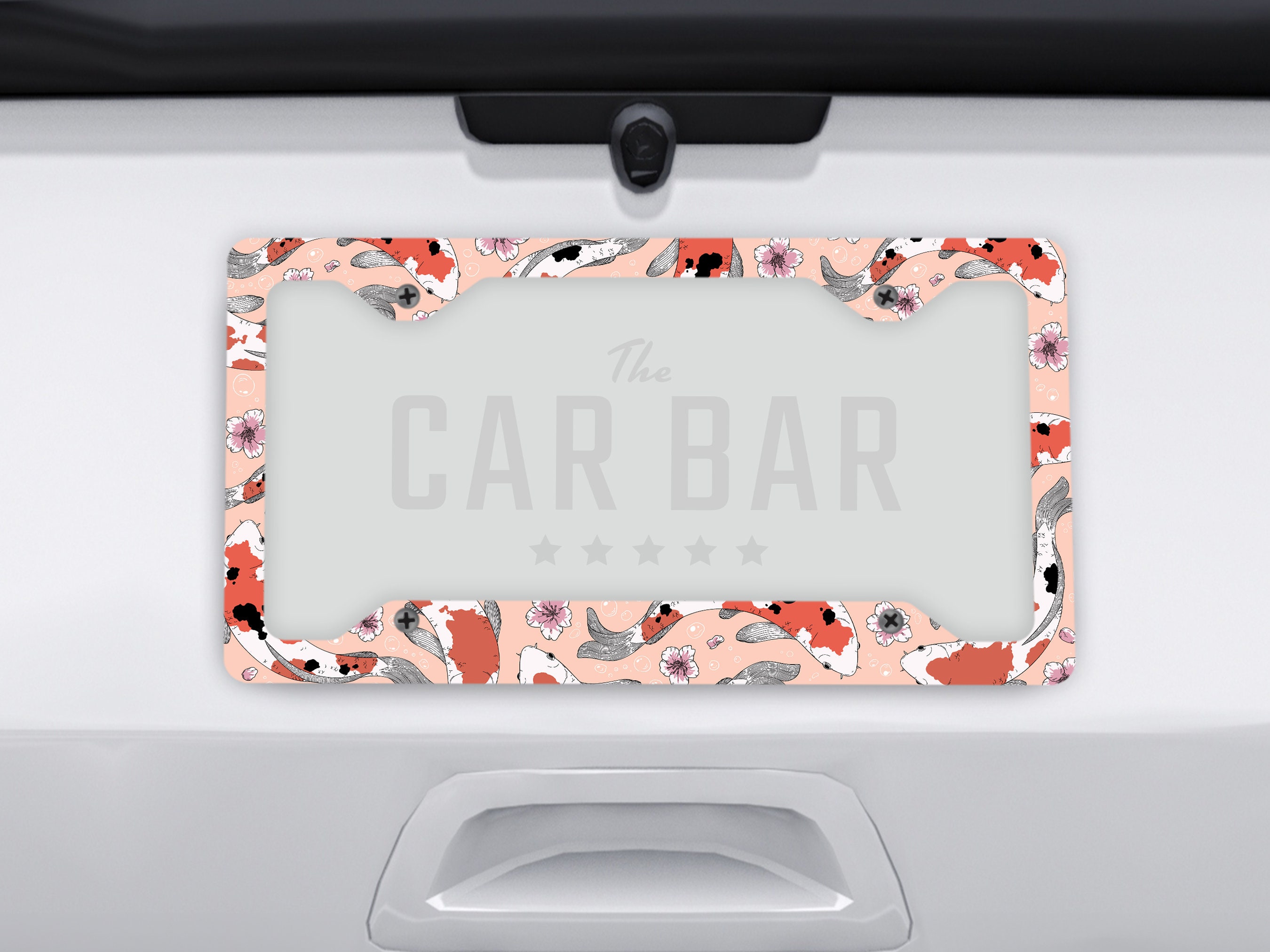 Koi Fish License Plate Frame, Cute Fish Plate Cover, Koi Fish Car ...