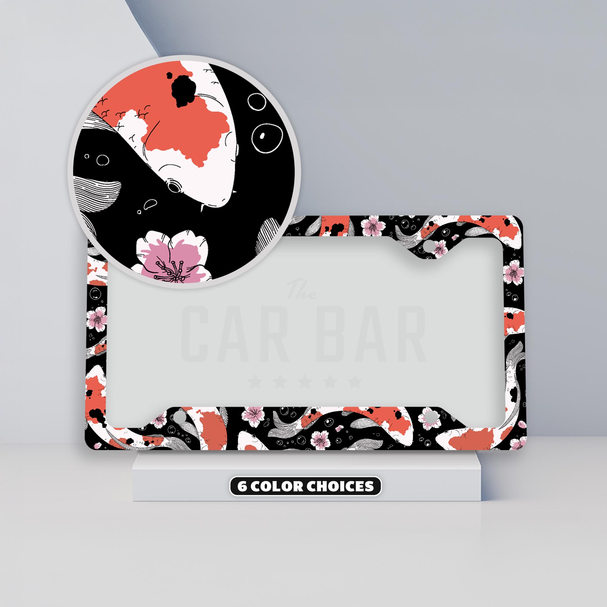 Koi Fish License Plate Frame, Cute Fish Plate Cover, Koi Fish Car ...