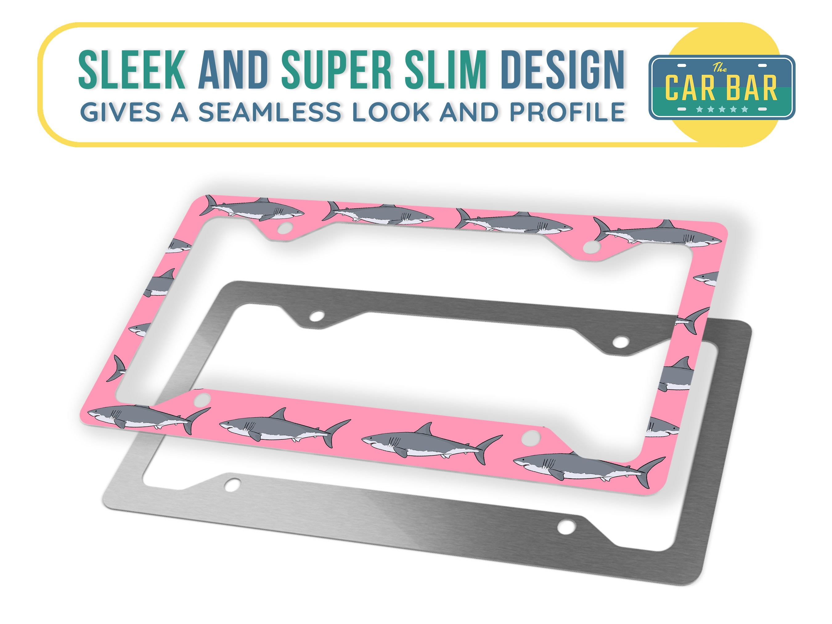 Shark License Plate Frame Cute Shark Lover Gift Great White - Etsy