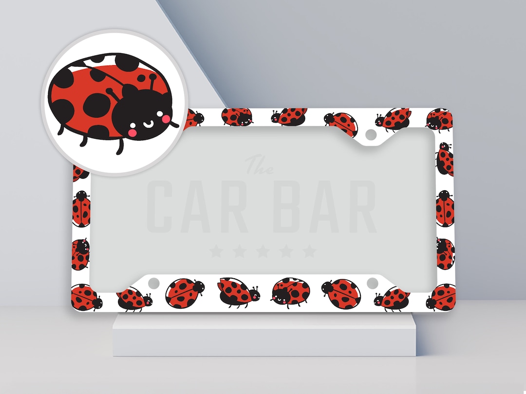 Ladybug License Plate Frame, Lady Beetle Car Decor, Lady Bird Plate ...