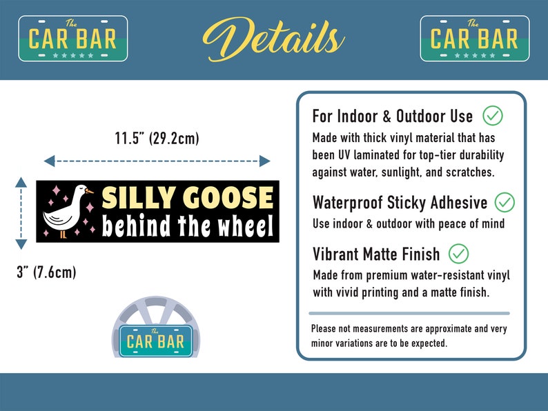Silly Goose Sticker Funny Meme Bumper Sticker Cute Gen Z Car - Etsy