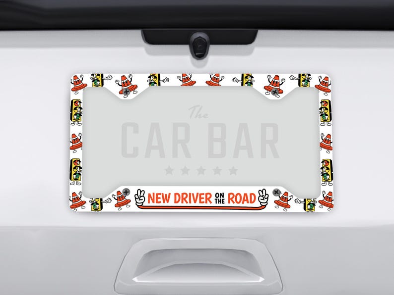 New Driver License Plate Frame, Cute Student Driver Plate Cover ...