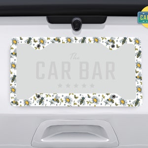 Cute Bee License Plate Frame, White Car Accessories for Women, Daisy ...