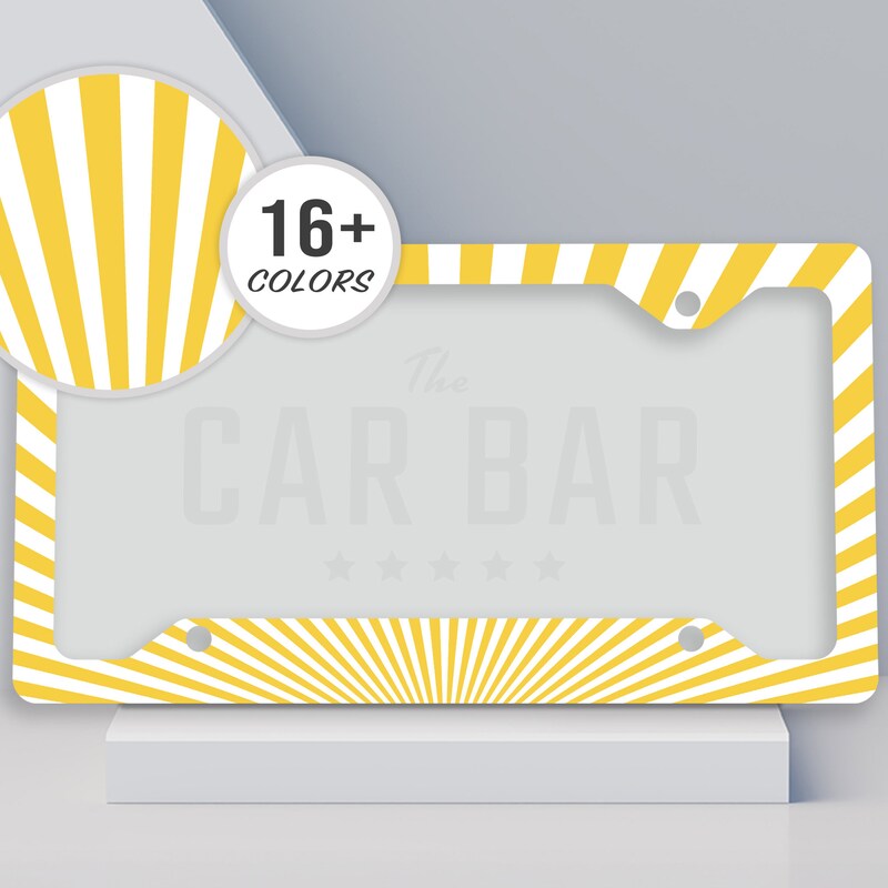 Blue and Yellow License Plate - Etsy