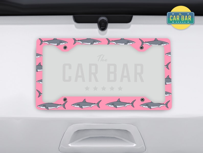 Shark License Plate Frame Cute Shark Lover Gift Great White - Etsy