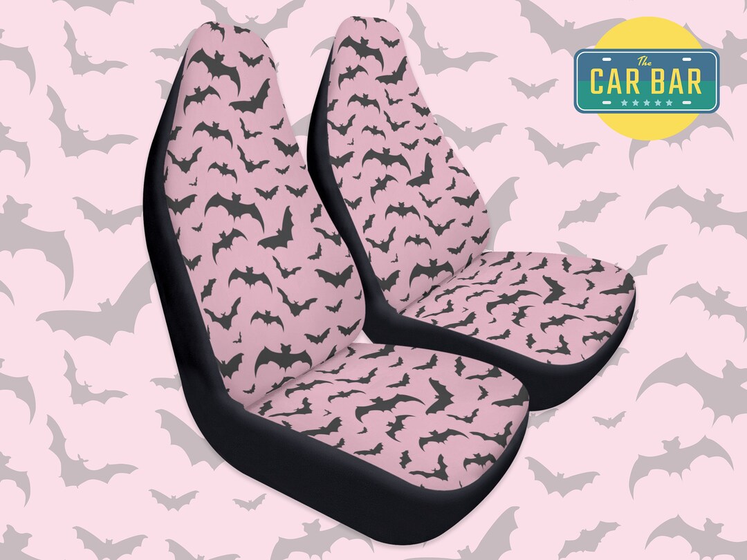 Pink Bats Car Seat Covers, Cute Gothic Car Accessories for Women ...