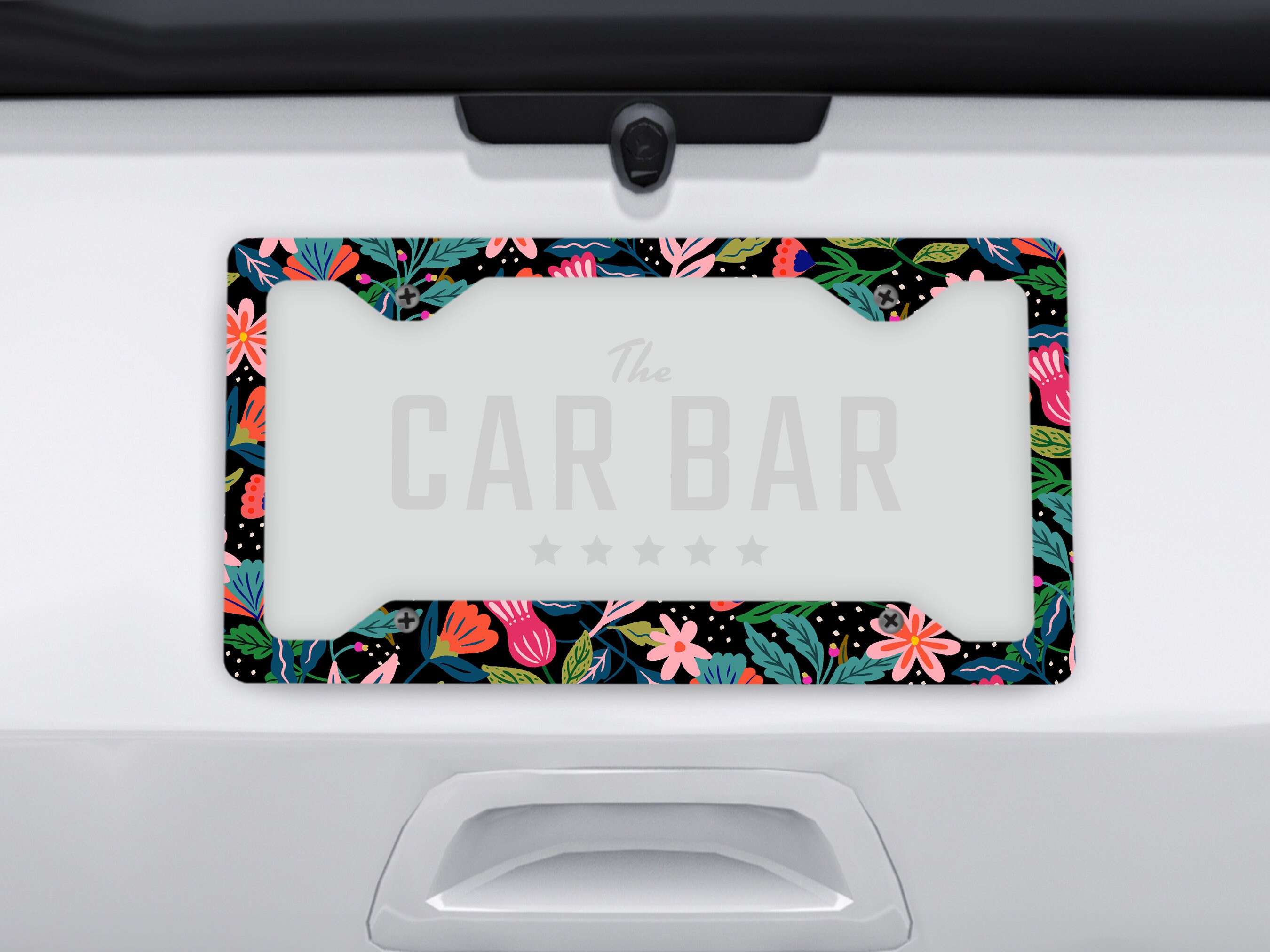 Flower License Plate Frame, Floral License Plate Cover, Cute Wildflower ...